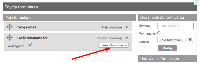 Formularz - jak dodać formularz na stronę www » Pomoc WebWave CMS